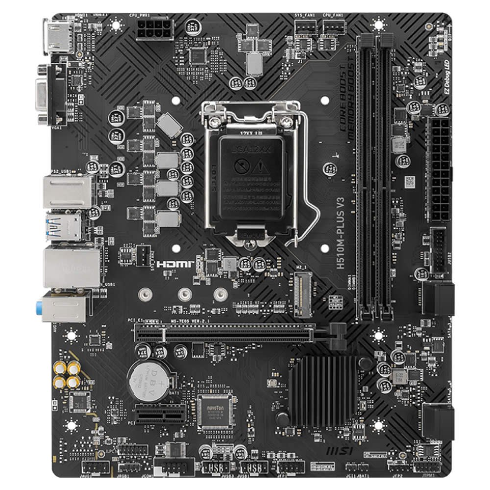 Motherboard Msi S1200 H510M Plus V3 Box M-Atx – NerdStore Informática